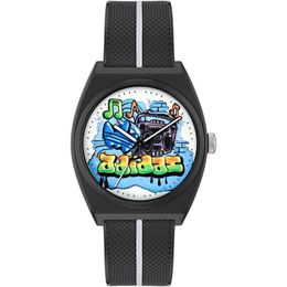 adidas originals Quarzuhr »PROJECT TWO« Armbanduhr, Herrenuhr, Damenuhr, Resinarmband, wasserabweisend bis 5 bar schwarz-weiß Angesagte Armbanduhr...
