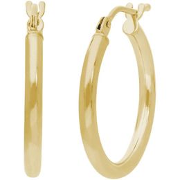 Firetti Paar Creolen »Schmuck Geschenk Gold 585 Ohrschmuck Ohrringe« gelbgoldfarben 15 mm Dezente Creolen, verleihen mit ihrem klassischen Design...