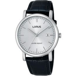 Lorus Quarzuhr Armbanduhr, Herrenuhr, Datum, Lederarmband schwarz Zeitlose Armbanduhr f&uuml;r Herren
