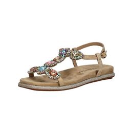 Alma en Pena Riemchensandale &raquo;Sandalen Veloursleder/Textil&laquo; Sand 42 42 Verschluss: Schlie&szlig;e