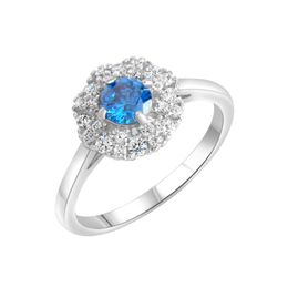Firetti Fingerring »Schmuck Geschenk Silber 925 Silberring Entourage« mit Zirkonia (synth.) silberfarben-blau-kristallweiß 17 Festlich gestalteter...