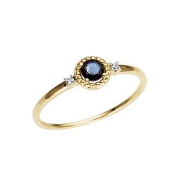 Firetti Goldring »Schmuck Geschenk Gold 333 Damenring Goldring Edelstein Farbstein« mit Saphir - mit Brillanten gelbgoldfarben-weißgoldfarben-blau...