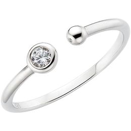 ANISTON JEWELRY & WATCHES Fingerring »Schmuck Geschenk« mit Zirkonia (synth.) silberfarben-kristallweiß 59 Eleganter Ring mit funkelndem Stein