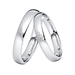 DOOSTI Trauring &raquo;Schmuck Geschenk Silber 925 Trauring Ehering Partnerring LIEBE&laquo; wahlweise mit oder ohne Zirkonia silberfarben 52 Trauring,...