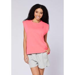 Chiemsee Rundhalsshirt Coral Paradise XS (34) XS (34) Unifarbenes Chiemsee Damen Top mit dekorativer Rückennaht