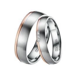 DOOSTI Trauring »Schmuck Geschenk Edelstahl Trauring Ehering Partnerring LIEBE« Made in Germany, wahlweise mit oder ohne Zirkonia...