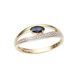 Firetti Goldring »Schmuck Geschenk Gold 333 Damenring Goldring Edelstein Farbstein« mit Saphir - mit Brillanten...