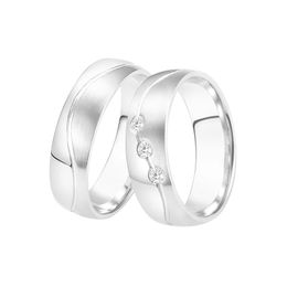 DOOSTI Trauring &raquo;Schmuck Geschenk Edelstahl Trauring Ehering Partnerring LIEBE&laquo; Made in Germany - wahlweise mit oder ohne Zirkonia edelstahlfarben...