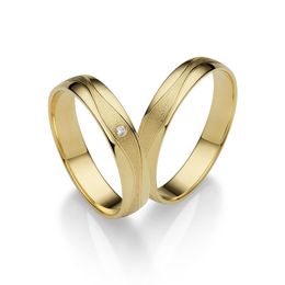 Firetti Trauring »Schmuck Geschenk Gold 375 Hochzeit Ehering "LIEBE"« Made in Germany, wahlweise mit oder ohne Brillant gelbgoldfarben 55 Ehering...