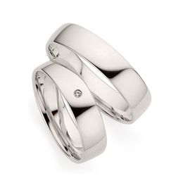 Phoenix PHÖNIX Trauring »Schmuck Geschenk Partnerring Ehering Trauring Silber 925« Made in Germany - wahlweise mit oder ohne Brillant silberfarben 61...