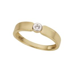 Firetti Diamantring »Schmuck Geschenk Gold 333 Damenring Verlobungsring Goldring Solitär« mit Brillant gelbgoldfarben-weißgoldfarben 17 Eleganter Ring