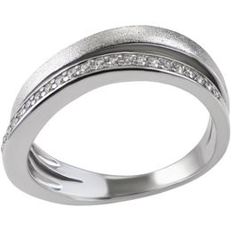 Firetti Fingerring »Schmuck Geschenk Silber 925 Damenring Ring« mit Zirkonia (synth.) silberfarben-kristallweiß 62 Moderner Damenring mit Zirkonia...