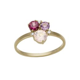Firetti Goldring »Schmuck Geschenk Gold 333 Damenring Goldring Edelstein Farbstein« mit Amethyst, Pink Rhodolit, Rosenquarz - mit Brillanten...