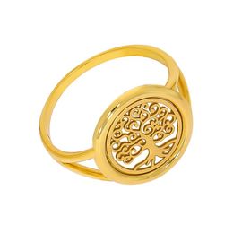 Firetti Fingerring »Schmuck Geschenk Gold 375 Damenring Goldring Lebensbaum« gelbgoldfarben 56 Ring "Baum des Lebens" - er steht für Gleichgewicht...