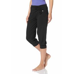 OCEAN SPORTSWEAR Yogahose &raquo;Soulwear - 3/4 Yoga Pants&laquo; Komfortabler Umschlagbund mit seitlicher Raffung schwarz 46 - N-Gr N-Gr 46 Capri-Yogahose von...