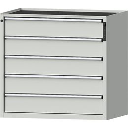 ANKE Schubladenschrank, elektronisches PIN-Schloss, 5 x 180 mm Schubladen, HxBxT 980 x 1060 x 675 mm, grau