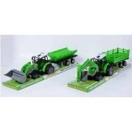Block Traktor mit Anhänger