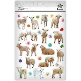 Titanum, Sticker, Papieraufkleber, Schafe, Blumen, 31 Stk.