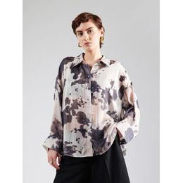 N&uuml;mph N&Uuml;MPH Bluse 'COWLEY' Damen Gr&ouml;&szlig;e M/L dunkelgrau / wei&szlig;