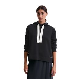 Marc O'Polo Sweatshirt MARC O'POLO "mit gepeachter Oberfläche", Damen, Gr. XS, deep night blau, Obermaterial: 100% Baumwolle, unifarben, relaxed fit, Rippbündchen, Sweatshirts