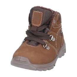 Schn&uuml;rstiefelette Pepino "Pepino Stiefelette Nubukleder/Textil", M&auml;dchen, Gr. 23, braun (caramel), Nubukleder, Textil, Schuhe Schn&uuml;rstiefelette