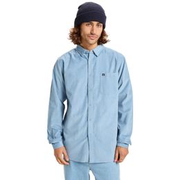 Langarmhemd Quiksilver "Smoke Trail Cord", Herren, Gr. M, US-Gr&ouml;&szlig;en, blau (ashley blau), 100% Baumwolle, Hemden