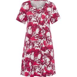 Damen Sommerkleid in A-Linie, bedruckt ecru-malve-bedruckt, Gr&ouml;&szlig;e 40/42