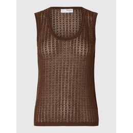 Selected Stricktop Damen Gr&ouml;&szlig;e L dunkelbraun