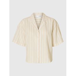 Selected Bluse Damen Gr&ouml;&szlig;e XL hellbeige / wollwei&szlig;