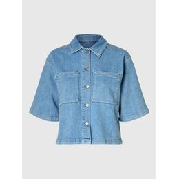 Selected Bluse Damen Gr&ouml;&szlig;e XS blue denim