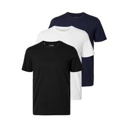 Selected T-Shirt 'SLHCORMAC' Herren Gr&ouml;&szlig;e XXL navy / schwarz / wei&szlig;