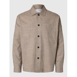 Selected Hemd Herren Gr&ouml;&szlig;e XXL beige / wei&szlig;