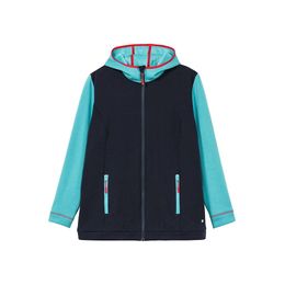 sheego Funktionsfleecejacke Damen Gr&ouml;&szlig;e XXL hellblau / dunkelblau
