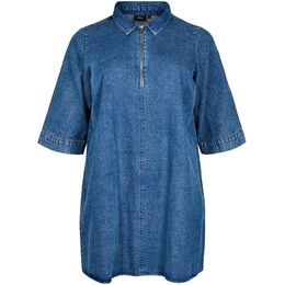 ZIZZI Kleid 'JEVIA' Damen Gr&ouml;&szlig;e 62/64 blue denim Winterkleid