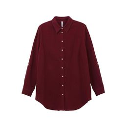 sheego Bluse Damen Gr&ouml;&szlig;e 4XL weinrot