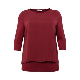 sheego Bluse Damen Gr&ouml;&szlig;e 4XL Gro&szlig;e Gr&ouml;&szlig;en rubinrot