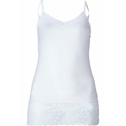 sheego Top Damen Gr&ouml;&szlig;e M/L wei&szlig;