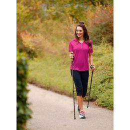 Sporthose Catamaran, Damen, Gr. 36/38, Normalgr&ouml;&szlig;en, blau (marine, pink), 95% Baumwolle, 5% Elasthan, unifarben, 3/4-L&auml;nge, Hosen Sporthose