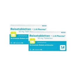 REISETABLETTEN-1A Pharma Doppelpackung (2x20St) 2 St