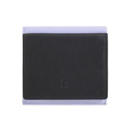DuDu Geldbörse Leder 9,5 cm in black-lavander | Gr.: onesize
