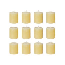 Butlers Stumpenkerze RUSTIC 12er-Set in Gelb | Gr.: onesize