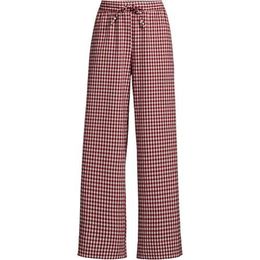 LANDS' END Gingham-Hose mit weitem Bein, Damen,  Rot, Baumwolle/Polyester/Polyester-Mischung, by Lands' End