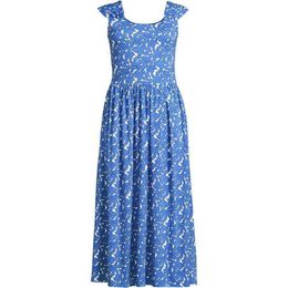 LANDS' END Midikleid aus Baumwolle/Modal-Mix, Damen,  Blau, Baumwolle Modal, by Lands' End