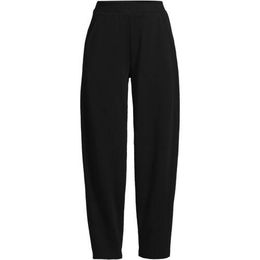 LANDS' END Sport Knit Barrel-Hose High Waist, Damen,  Schwarz, Baumwolle, by Lands' End
