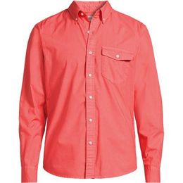 LANDS' END Langarm-Hemd aus Popeline, Classic Fit, Herren,  Lila, Baumwolle, by Lands' End