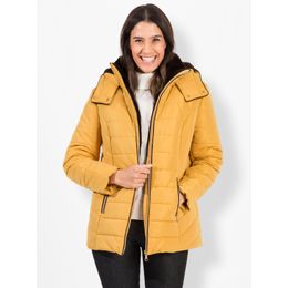 WITT Damen Steppjacke mit Teddy-Fleece innen, curry, Gr&ouml;&szlig;e 40