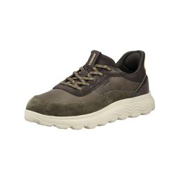 Sneaker Geox "Geox Sneaker Leder/Textil", Herren, Gr. 41, military, Leder, Textil, Schuhe