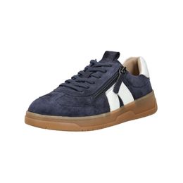 Sneaker Caprice "Caprice Sneaker Leder", Damen, Gr. 39, wei&szlig; (blau, wei&szlig;), Leder, Schuhe Sneaker