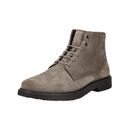 Schn&uuml;rstiefelette Geox "Geox Stiefelette Veloursleder", Damen, Gr. 43, beige (taupe), Veloursleder, Schuhe Schn&uuml;rstiefelette