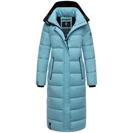 Steppmantel Navahoo "Isalie", Damen, Gr. L (40), blau (himmelblau), Oberstoff: 100% Polyester; Futter: 100% Polyester; Wattierung: 100% Polyester; &Auml;rmelfutter: 100% Polyester, oversize ca. Mitte Wade, &Auml;rmel ohne &Auml;rmelschlitz Rippstrickb&uuml;ndchen mit innenliegendem Gummizug, M&auml;ntel Steppmantel, zeitloser Wintermantel mit abnehmbarer Kapuze, Topseller